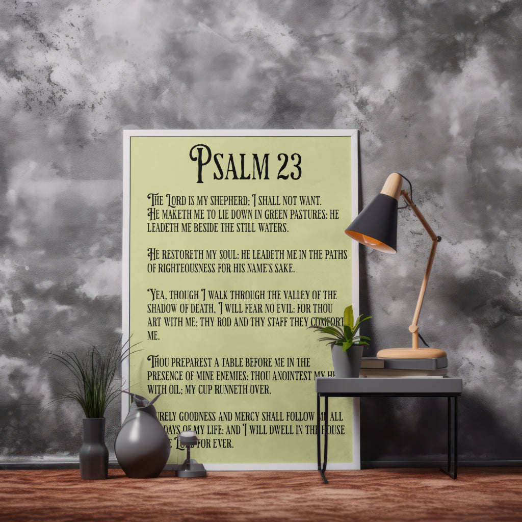 Psalm 23 Full Scripture SVG - Vintage Style Design – Quick Digital Files