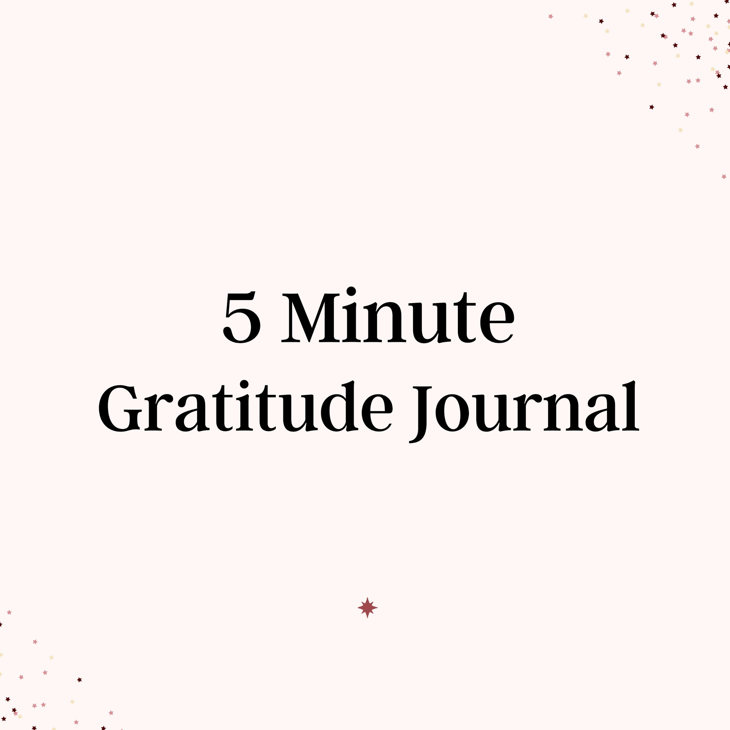 5-Minute Gratitude Journal Printable PDF - Quick Daily Reflection ...
