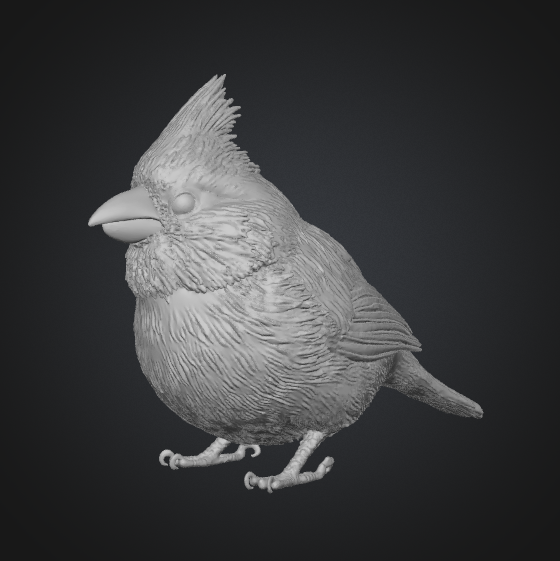 Cardinal Bird STL, GLB, OBJ – Cute 3D Printable Wildlife Model – Quick ...