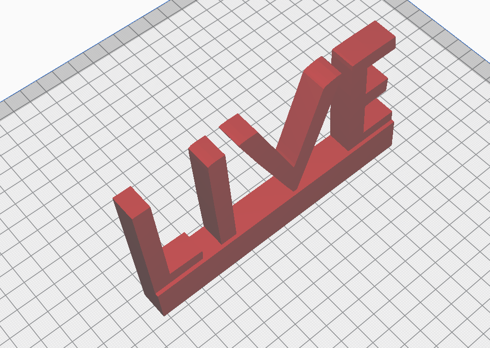 LIVE Word 3D Printable STL File with Stand - Instant Download – Quick ...