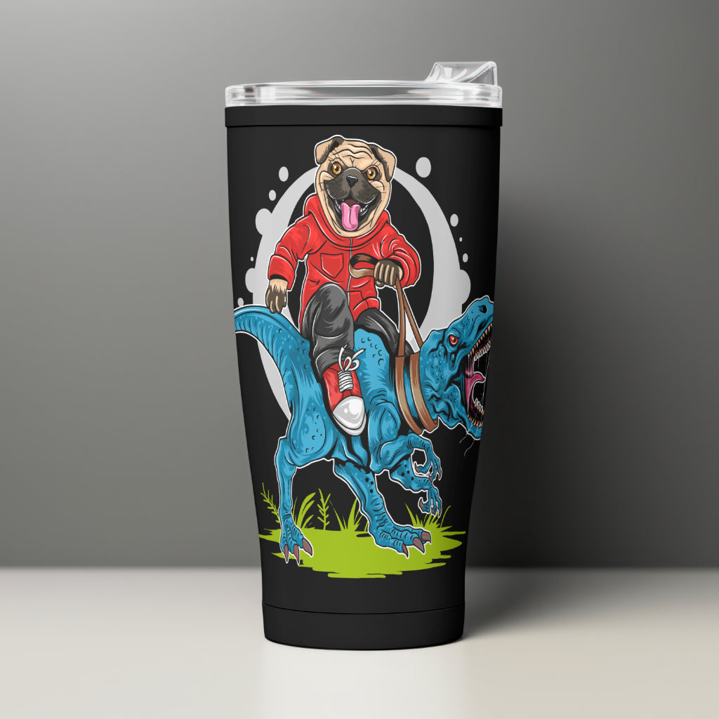 Pug Riding T-Rex Design | Fun PNG Graphic for T-Shirts – Quick Digital ...