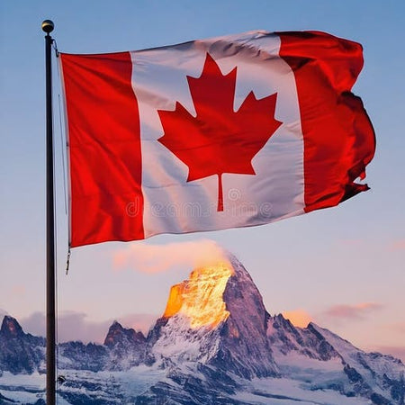 vertical canada flag
