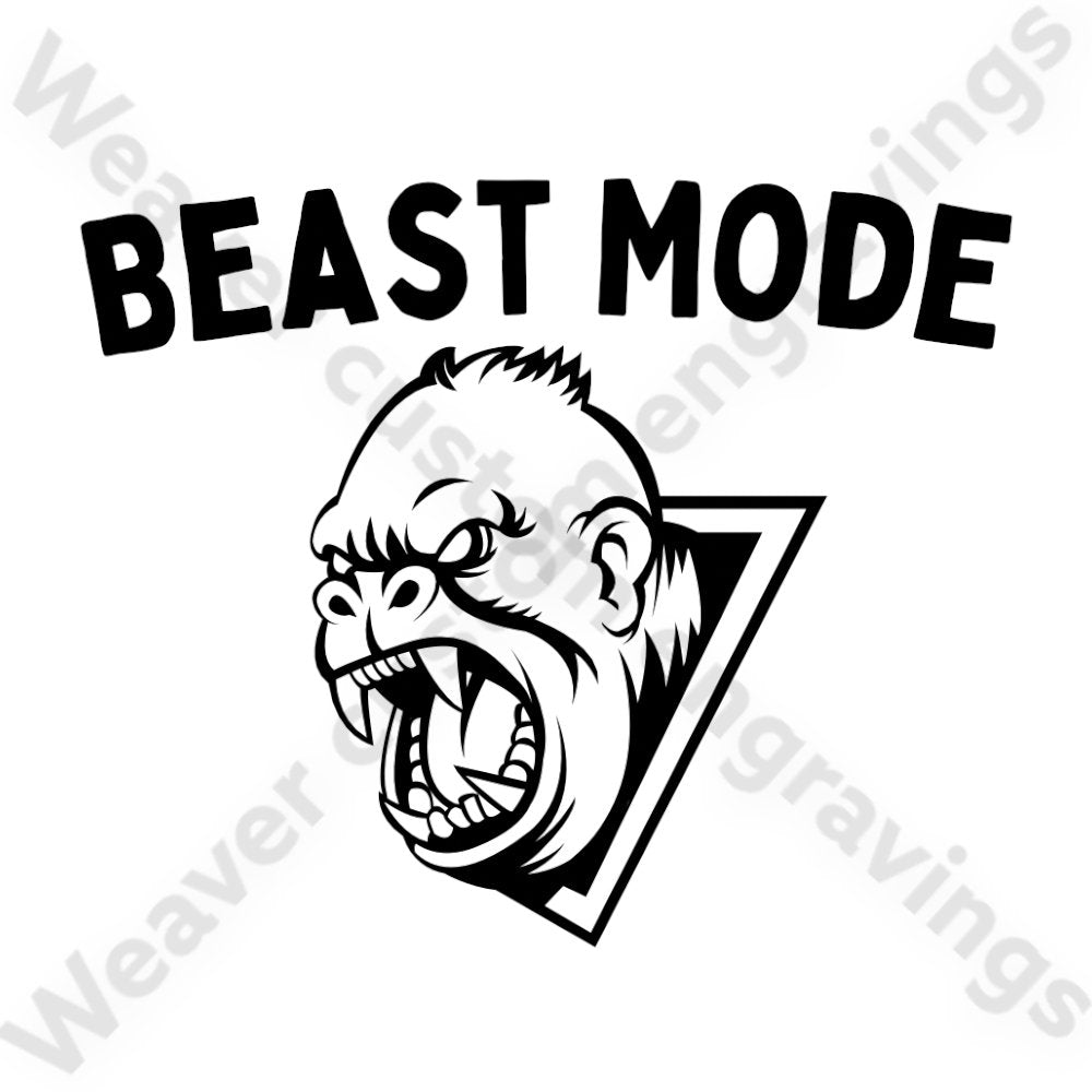 Unleash Your Inner Power with "BEAST MODE" Gorilla Graphic PNG SVG PDF ...