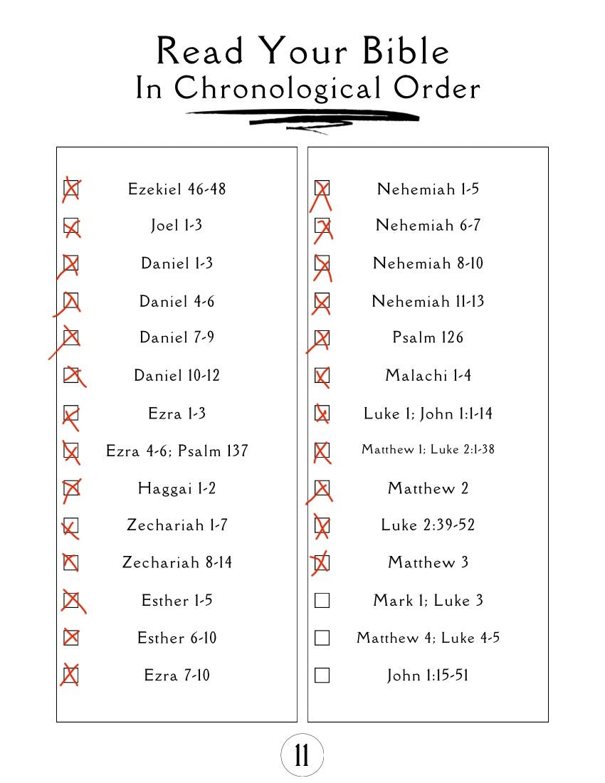 Bible Reading Plan PDF - Chronological Order of Events – Quick Digital ...