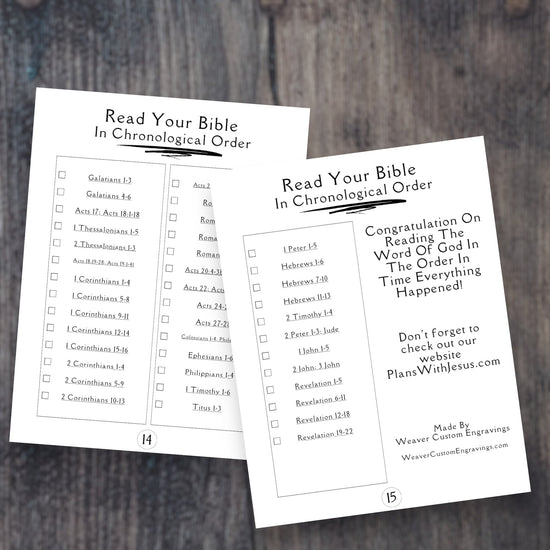 Bible Reading Plan PDF - Chronological Order of Events – Quick Digital ...