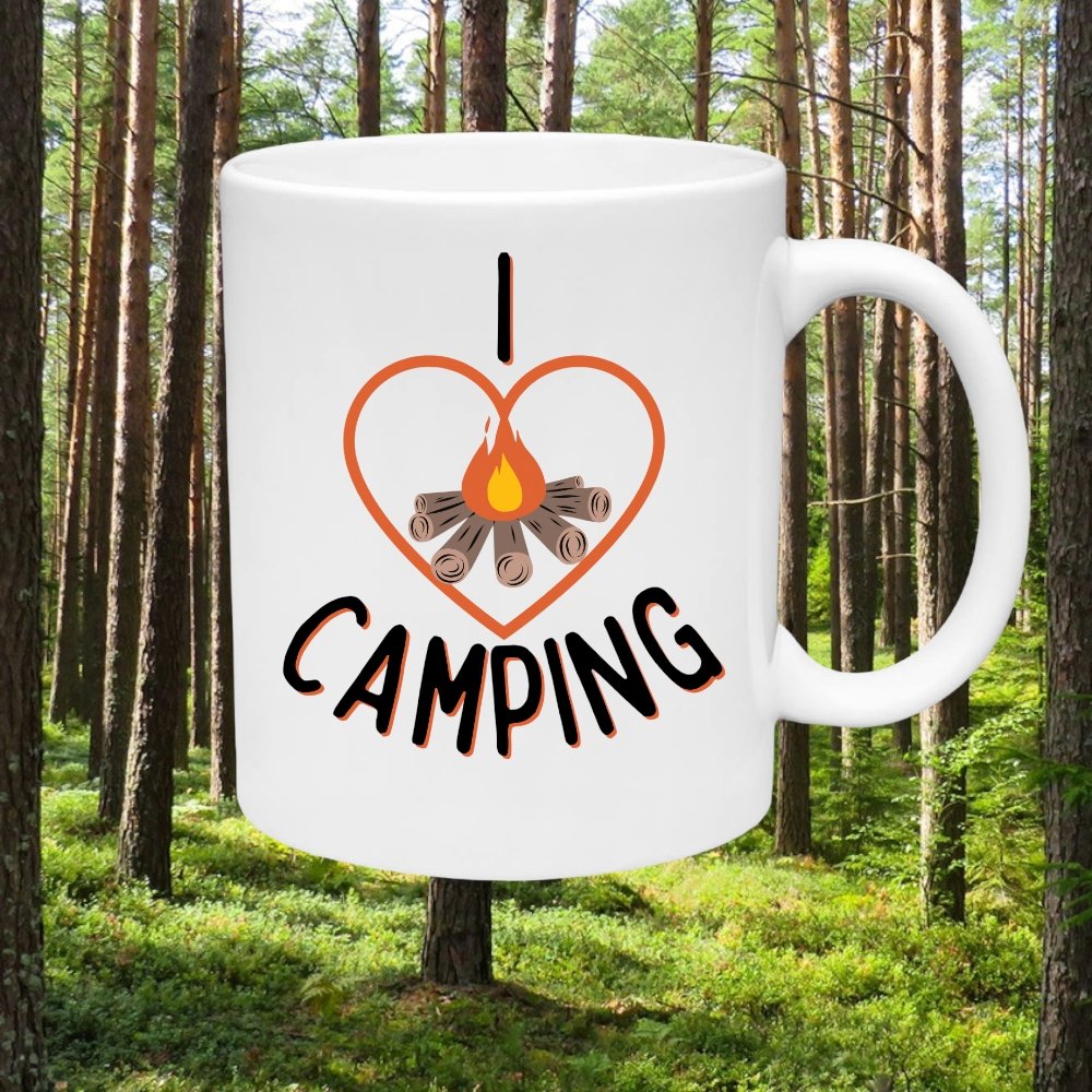 I Love Camping With Campfire Heart - Digital Art Download SVG PNG PDF ...