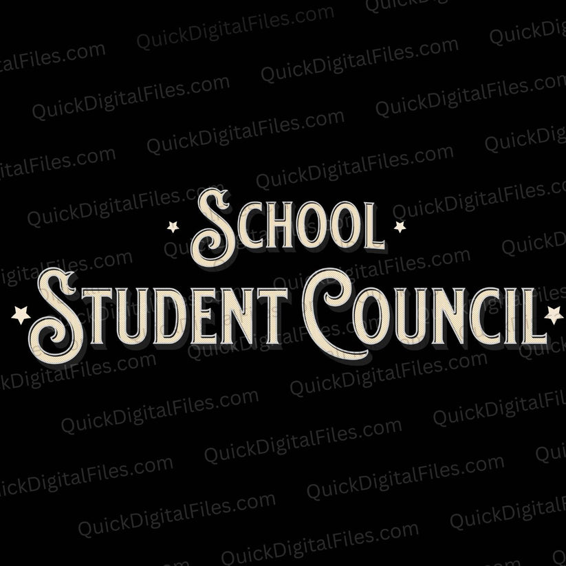 School Student Council SVG | Classic School Design for Dark Backgrounds ...