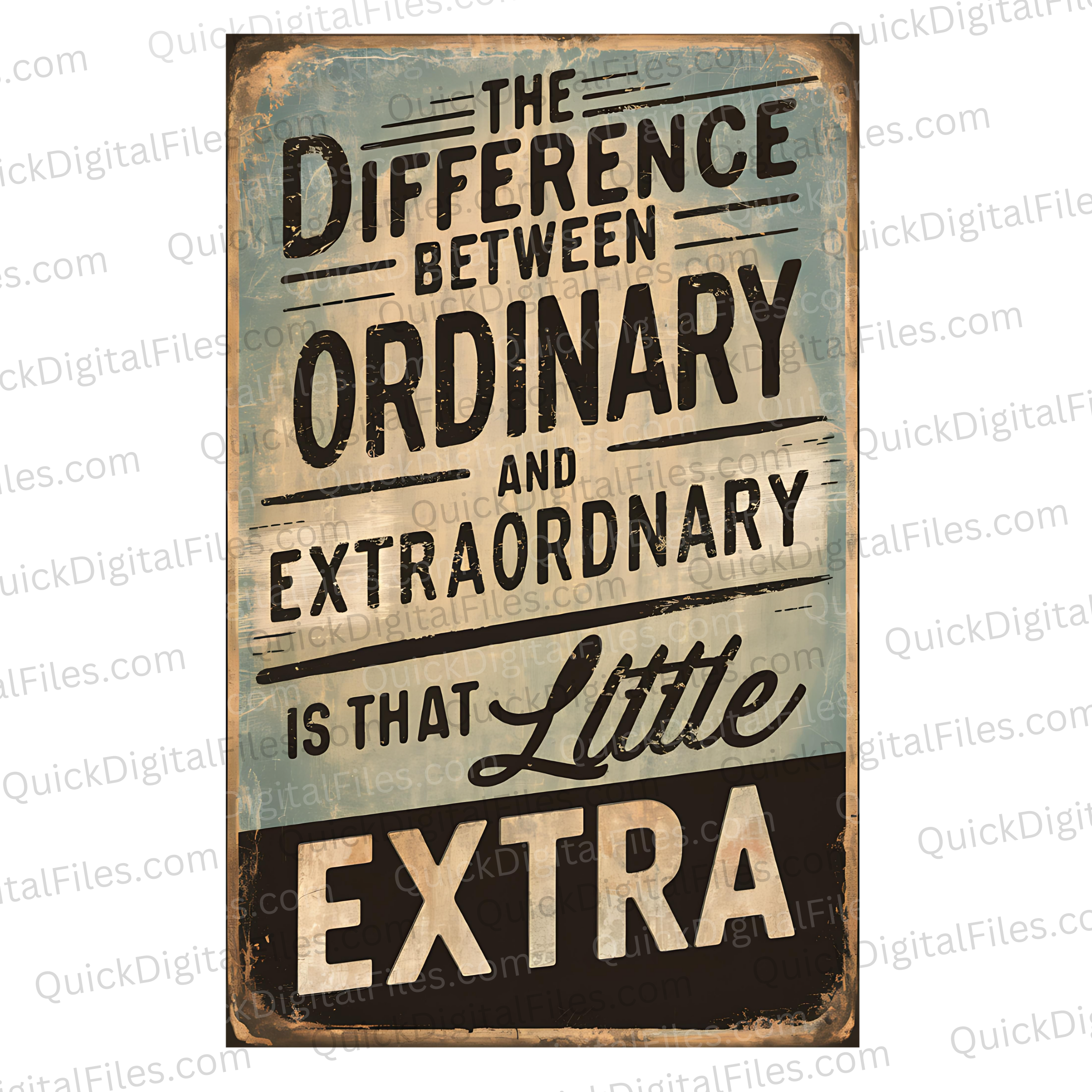 Extraordinary Vintage-Inspired Tin Sign: Inspirational Poster Download ...