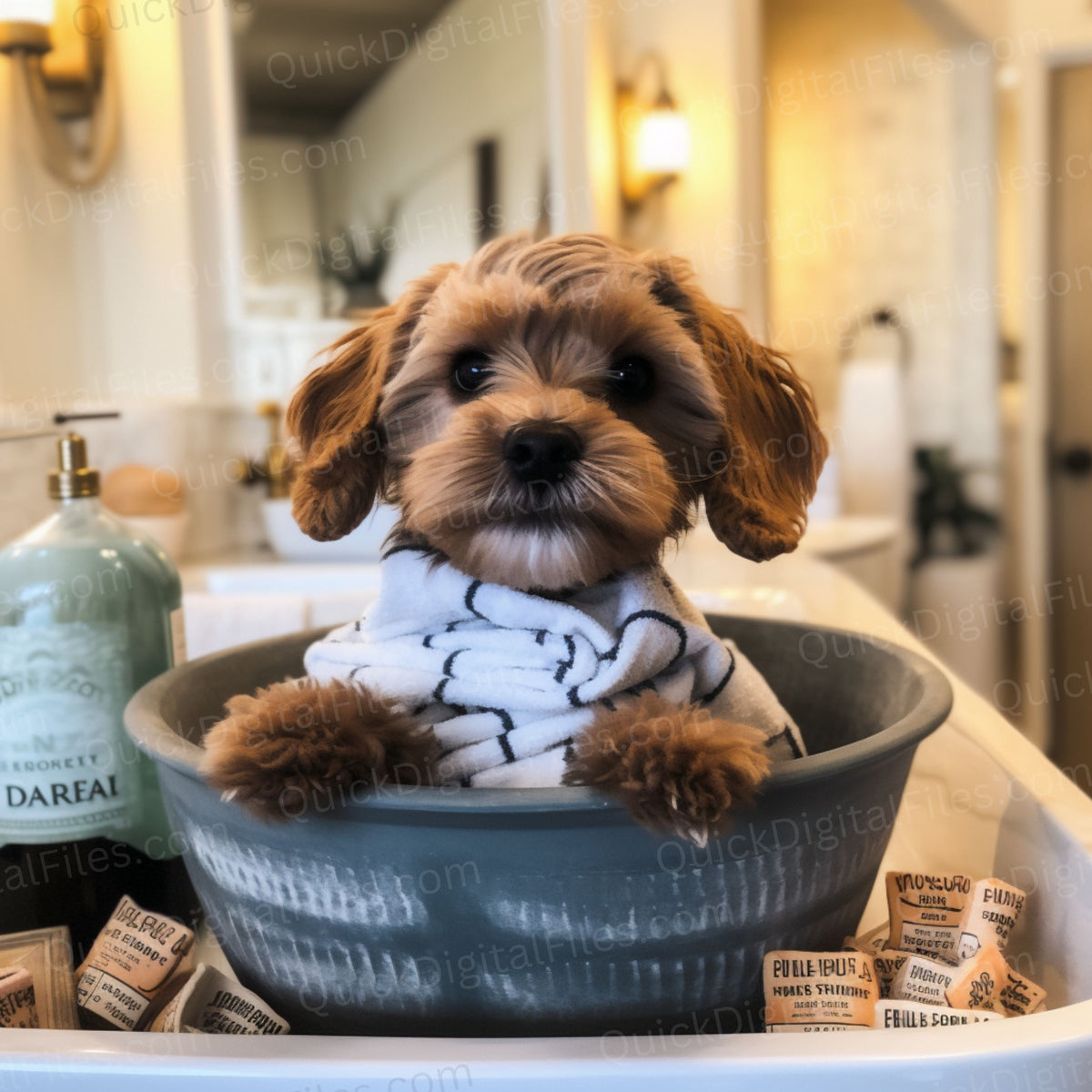 Cute Puppy Spa Day PNG Image Download – Quick Digital Files