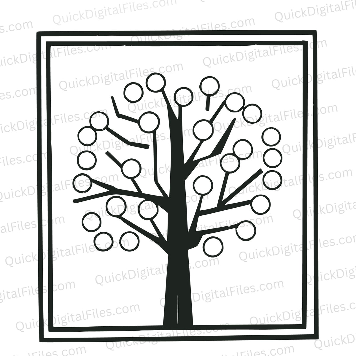 Abstract Industrial Tree SVG - Modern Botanical Art Design – Quick ...