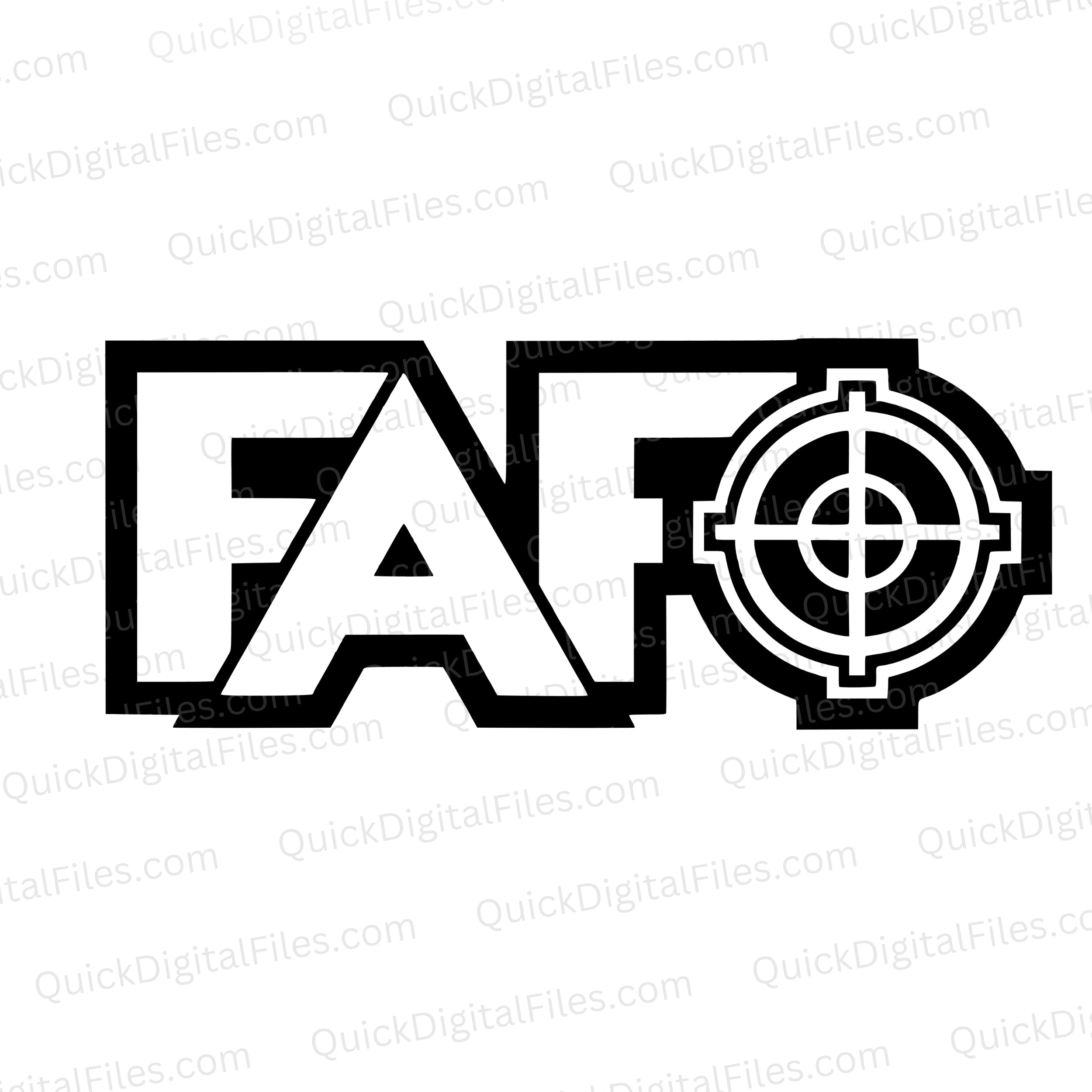 FAFO SVG | Bold Minimalist Target Logo for Cricut & Engraving – Quick ...