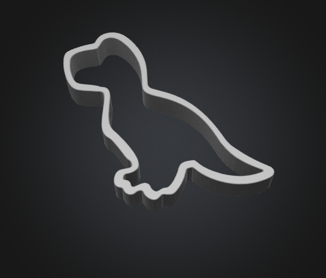 T-Rex Cookie Cutter 3D File STL GLB OBJ for Playdough and Baking ...