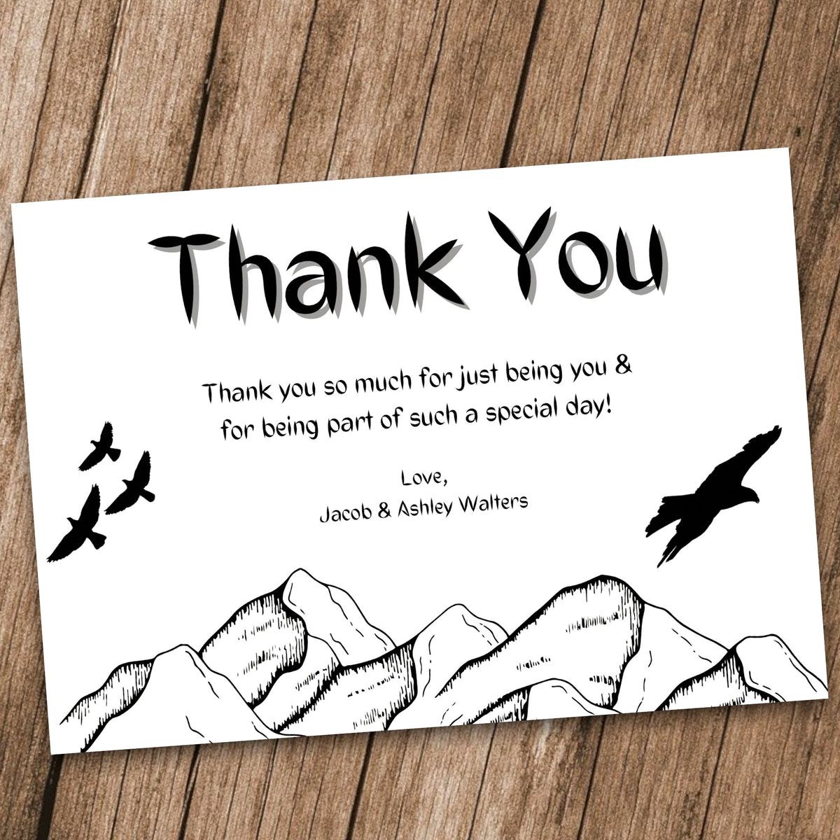Nature-Inspired Thank You Card - Editable Template – Quick Digital Files