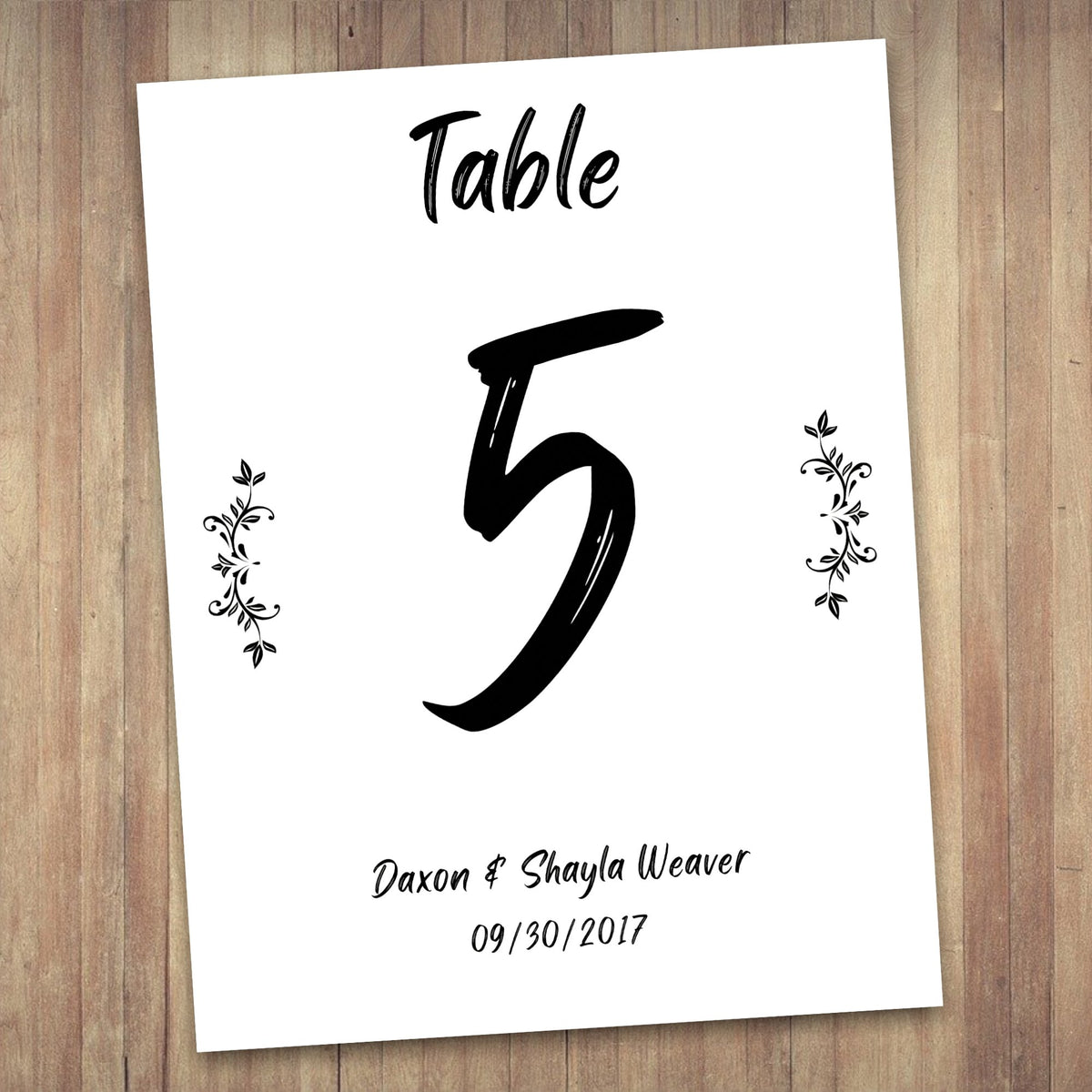 Customizable Wedding Table Number Marker - Instant Download – Quick ...